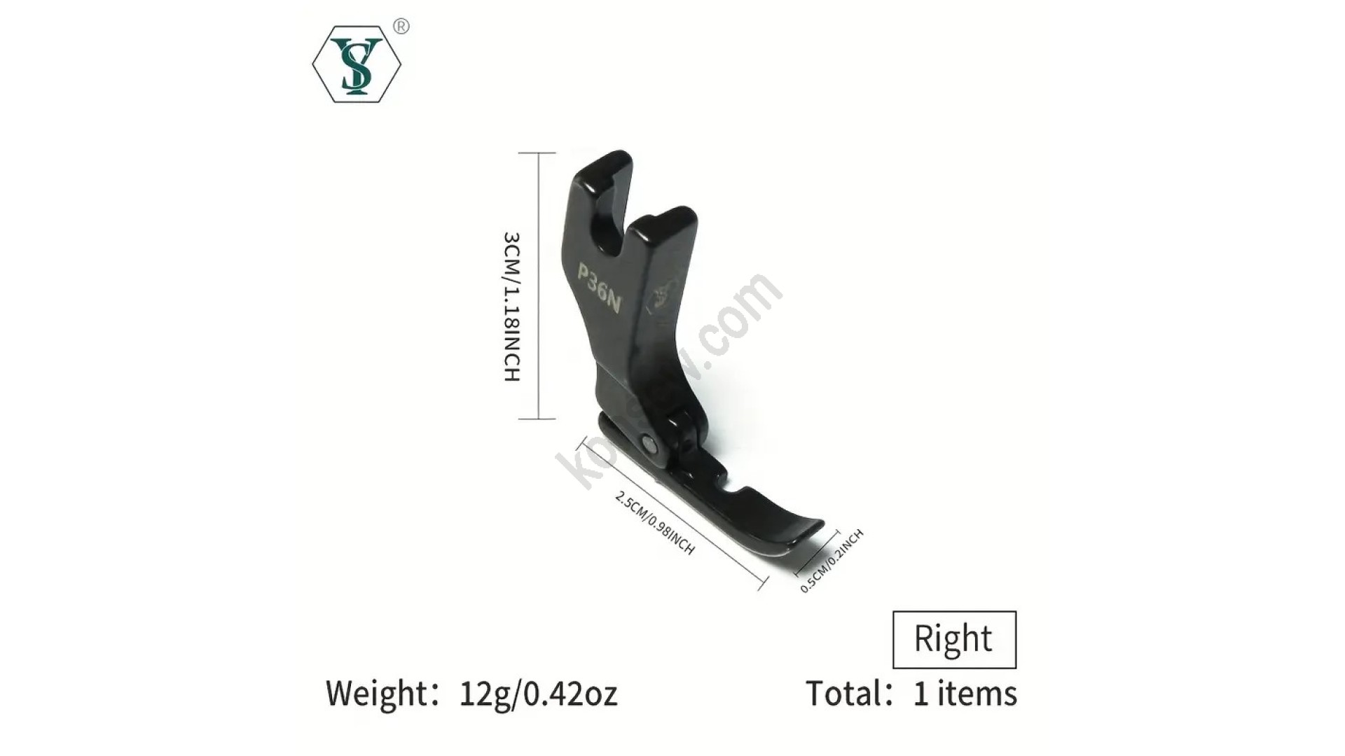 Buy Titanium Steel Right Side Zipper Foot P36N – Industrial Sewing ...