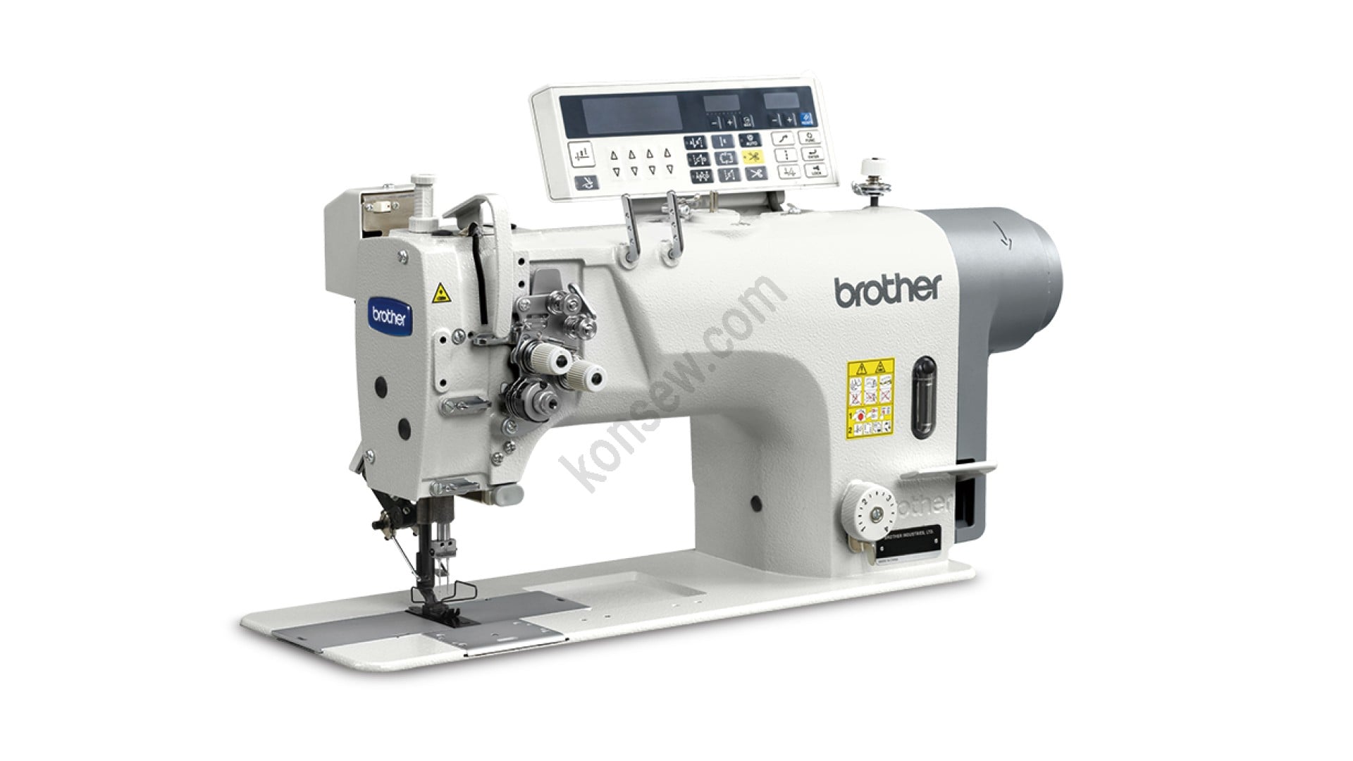 Buy Brother8422DS03N64D fully automated needle feed twin needle sewing ...